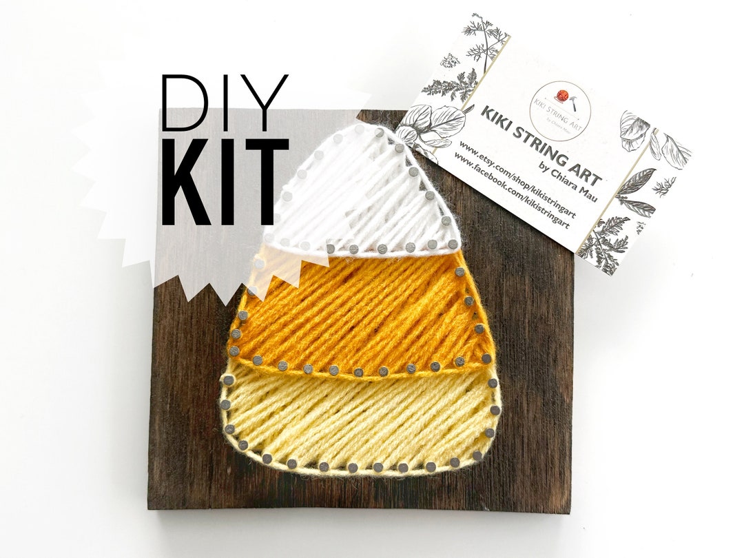 DIY 6x6 Candy Corn String Art Kit, Candy Corn String Art Halloween Sign ...