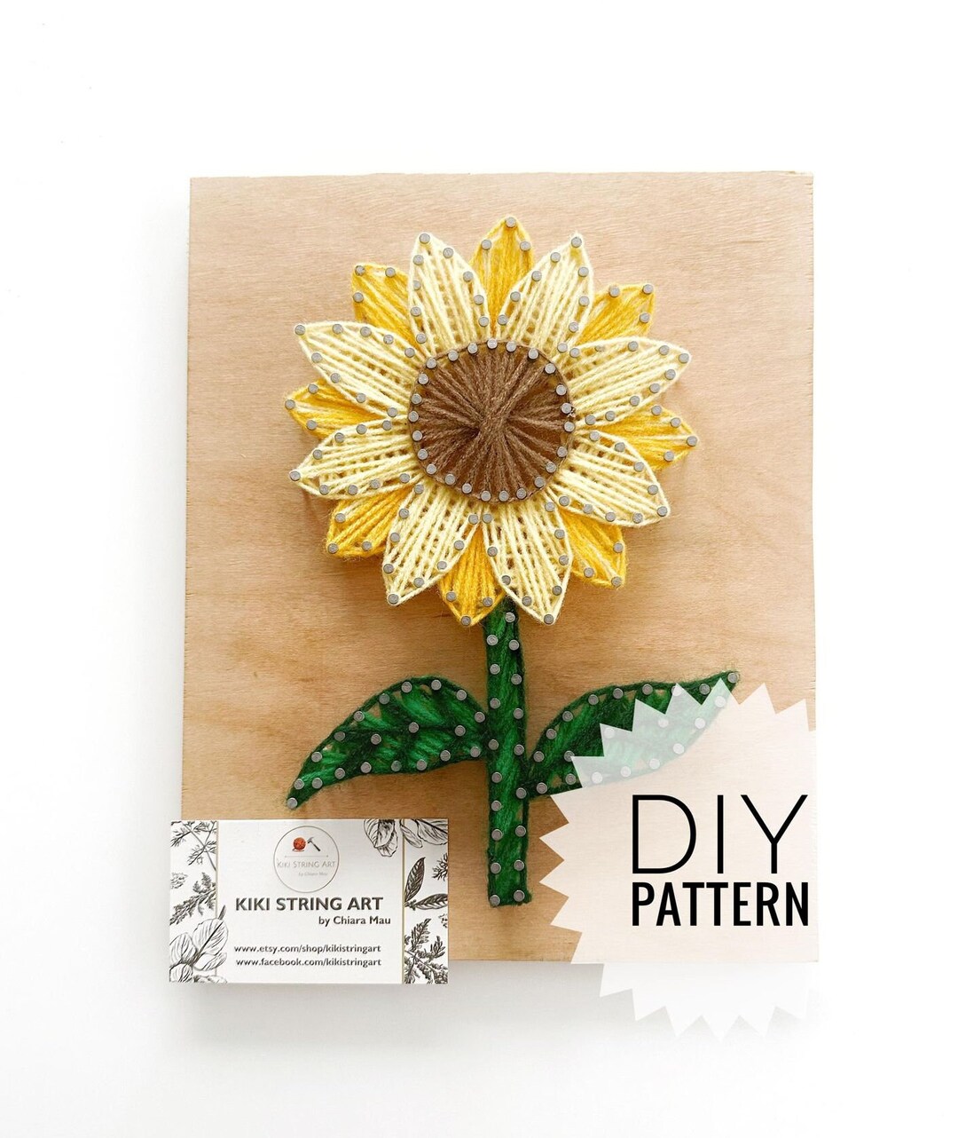 DIY String Art Sunflower Template: Printable PDF Pattern - Etsy