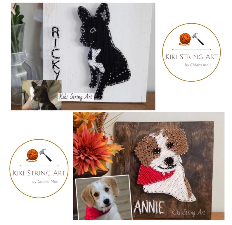 String Art Dog Custom Dog Portrait Sign Personalized Gifts | Etsy