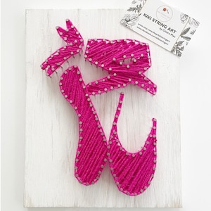 Ballet Shoes String Art Dance Decor, Ballerina Dance Recital Gift ...