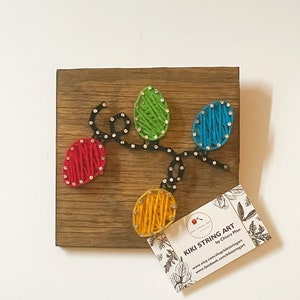 DIY String Art Christmas Lights Pattern, String Art Template Printable ...