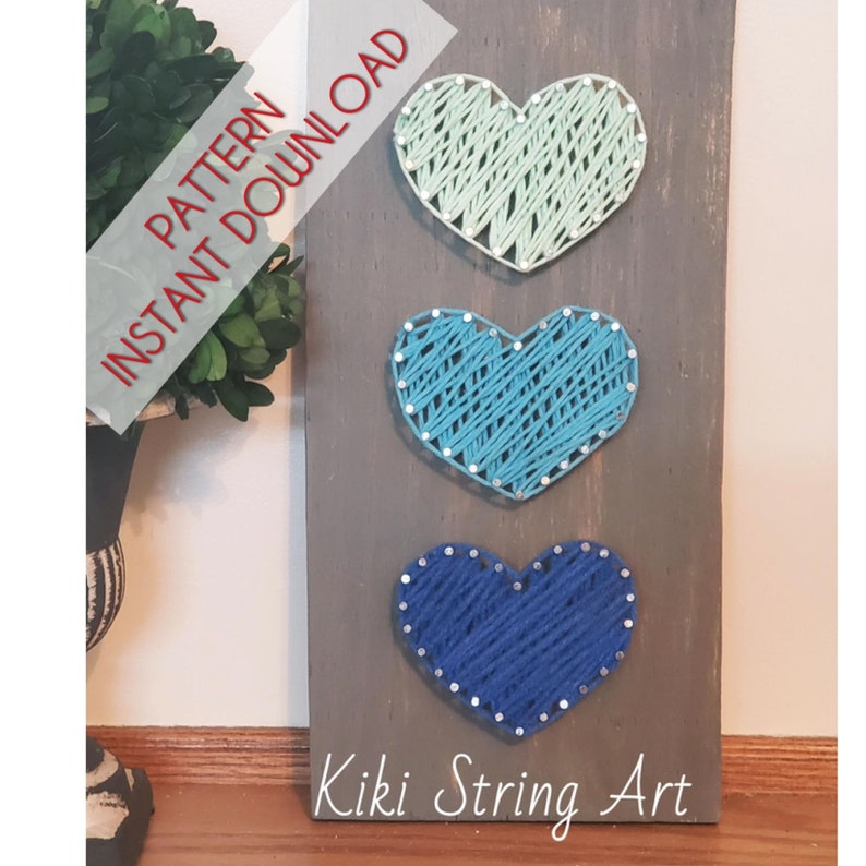 String Art Heart Patterns Printable Digital Download String | Etsy