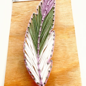 String Art Feather Template, DIY String Art Feather Pattern, Digital ...