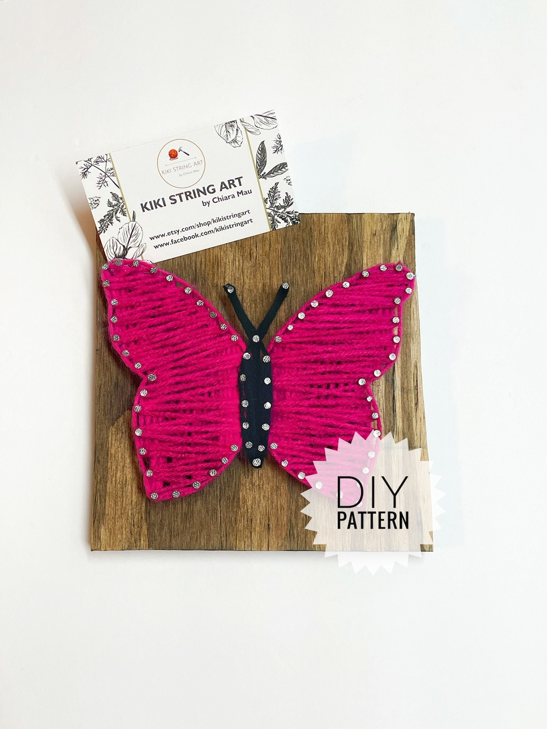 String Art Butterfly Template, DIY String Art Butterfly Pattern ...
