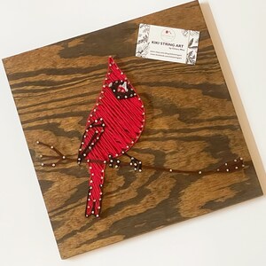 Cardinal Bird String Art, Red Cardinal Wooden Sign Cardinal Wall Art ...