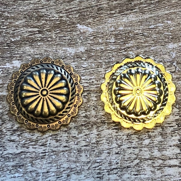 Solid Brass Conchos - Etsy