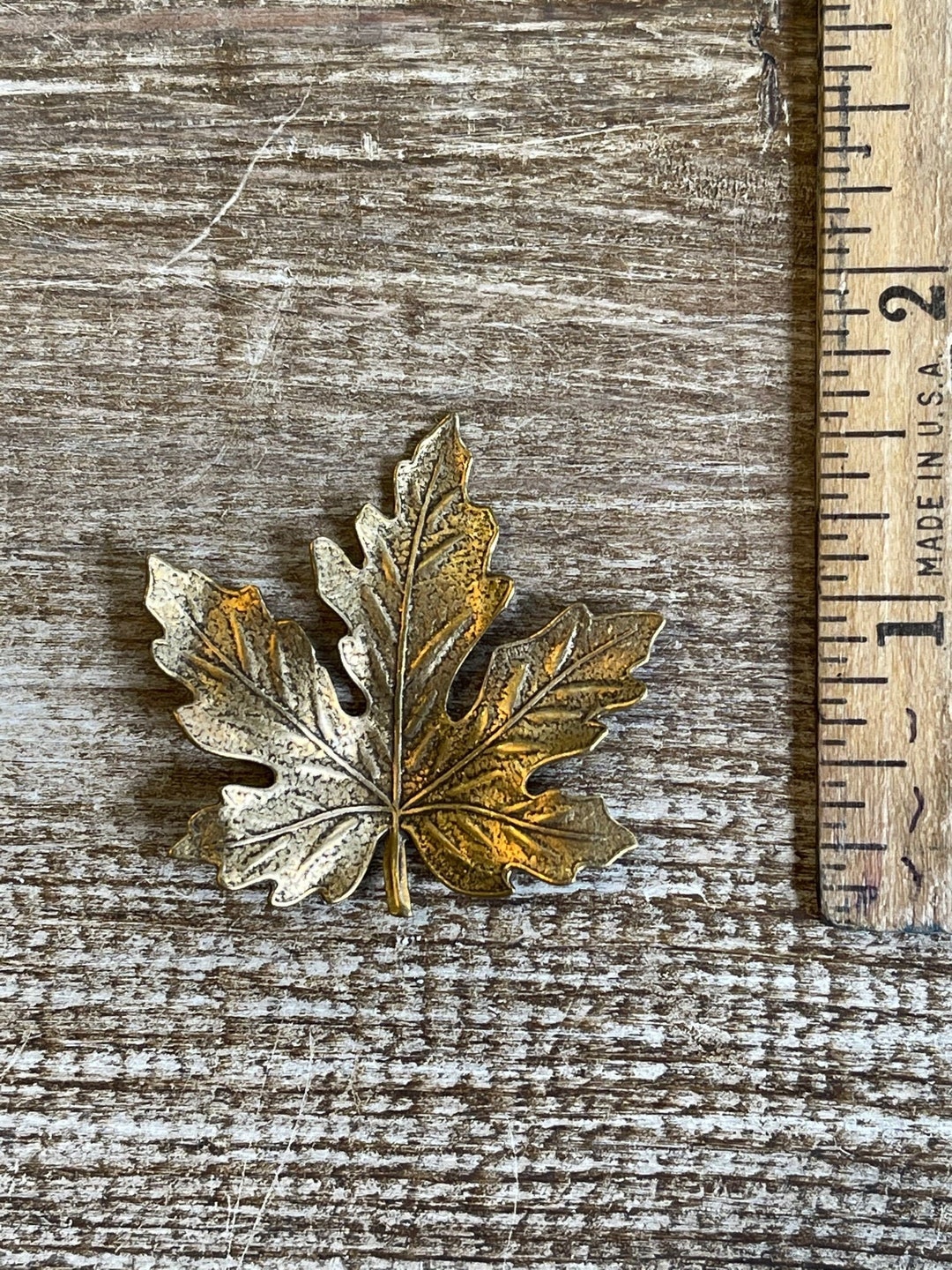 Large Brass Maple Leaf Stamping, Finding. Solid Brass, USA Made. - Etsy