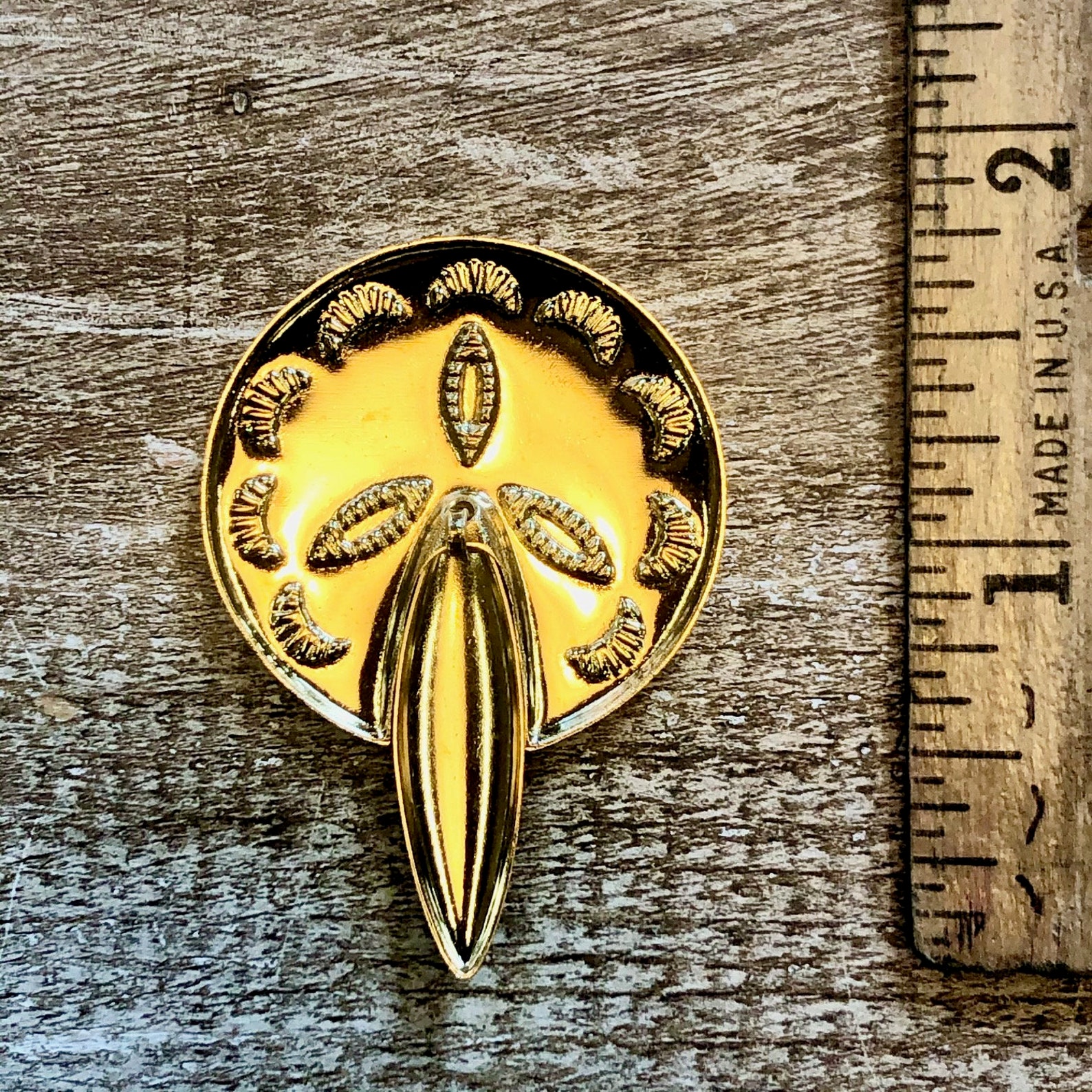 Gold Concho Stamping, Finding. Solid Brass, USA Made. - Etsy