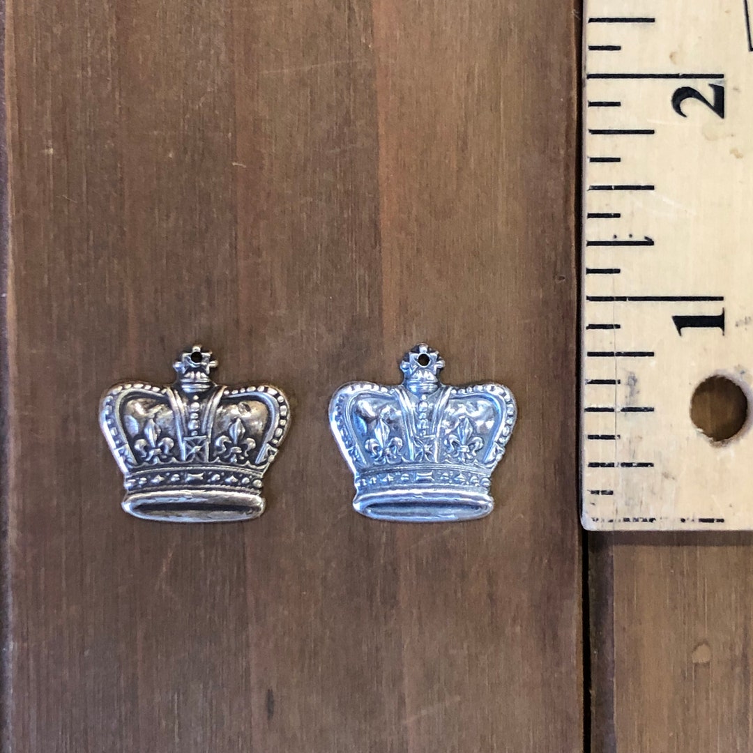 Crown Stamping, Finding, Charm, Pendant, Solid Brass, USA Made. - Etsy.de