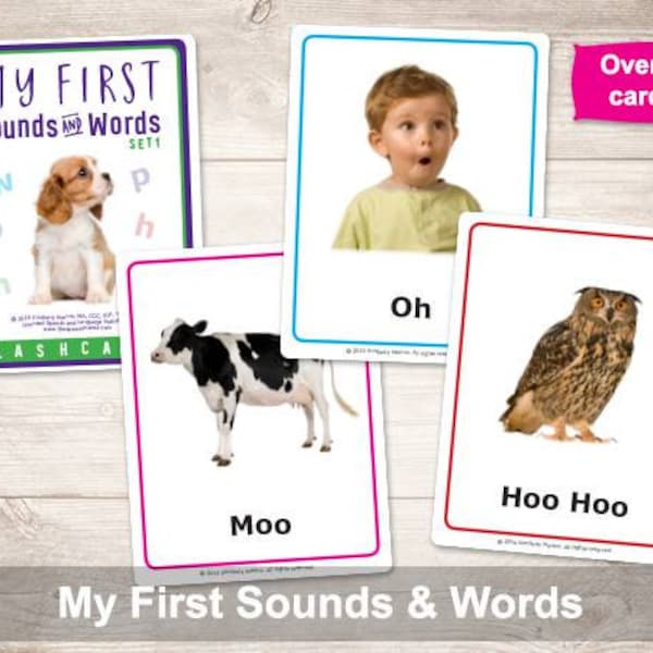 My First Sounds and Words Flashcards-set 1 - Etsy