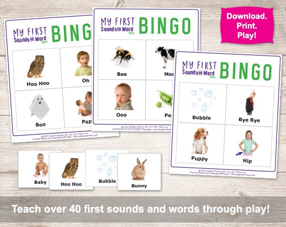 My First Sounds and Words: Bingo Set 1 | Etsy