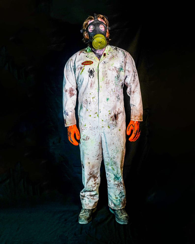 Bug Buster | Scary Coverall Bug Exterminator Haunt Costume White ...