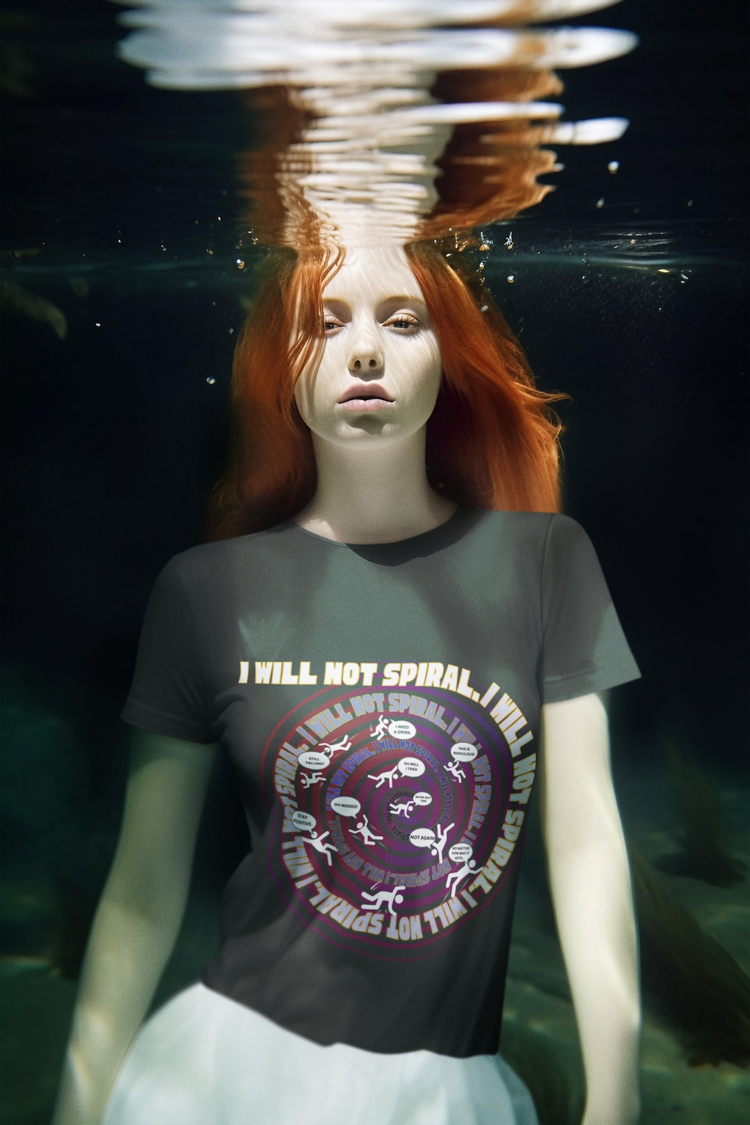 I Will Not Spiral Tee - Sarcastic Spiral Design Shirt for a Touch of ...