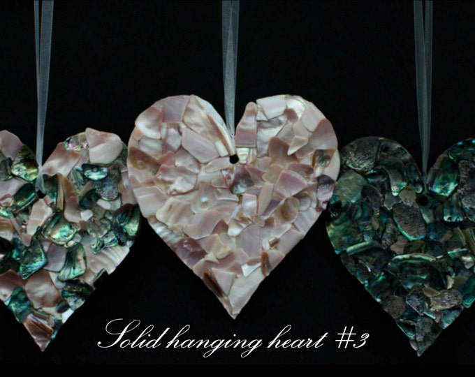 New Zealand Mussel And/or Paua Shell Embellished Hanging Heart - Etsy