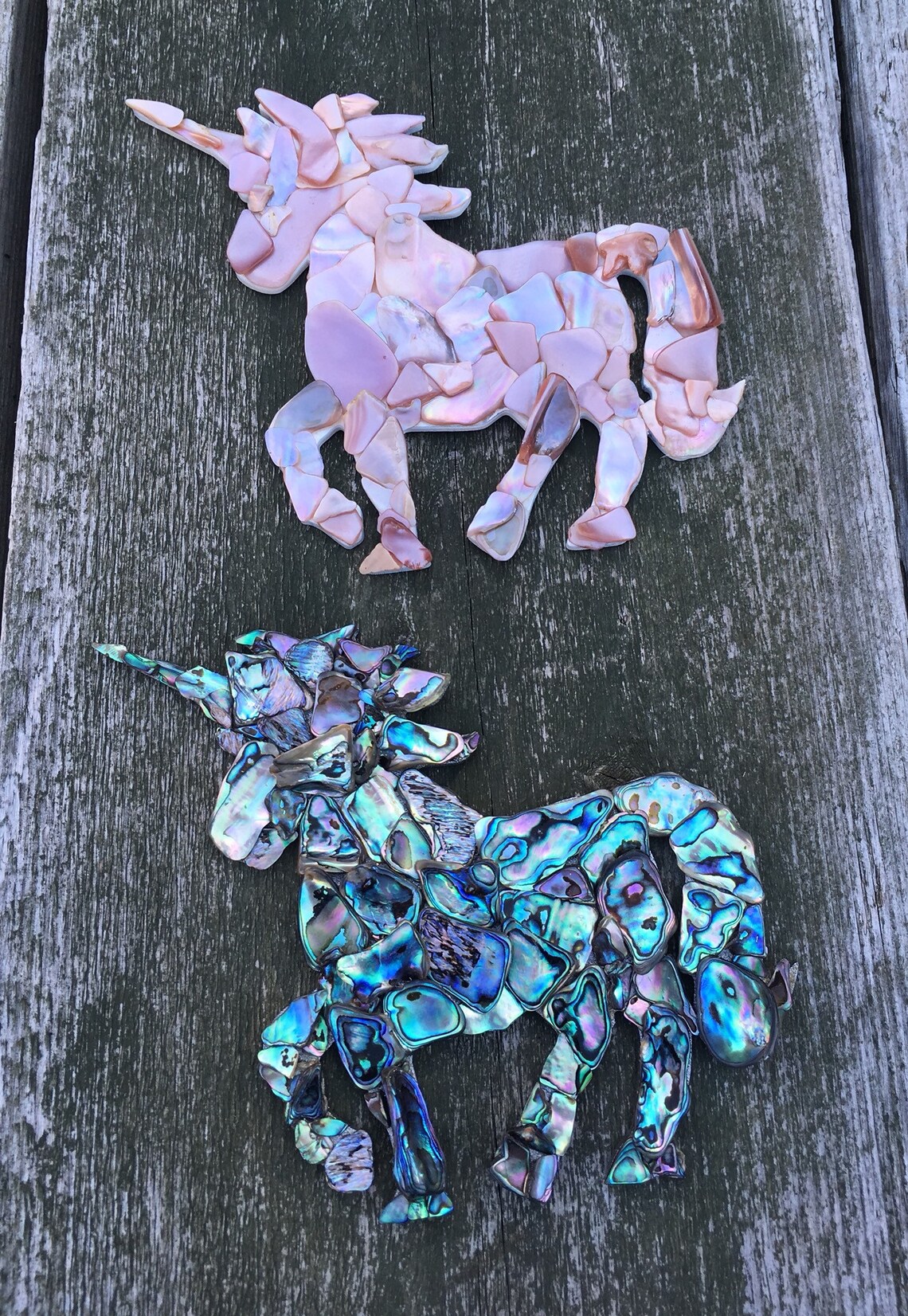 New Zealand Paua And/or Mussel Shell Embellished Unicorn - Etsy