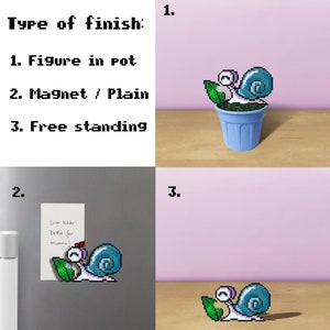 Maplestory Snail in Plant Pot, Maplestory Figure, Blue Snail, Gift for ...