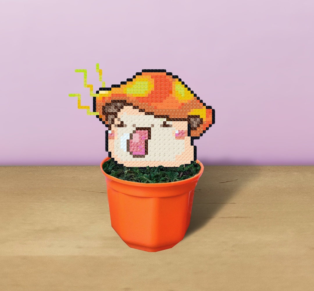 Handmade Maplestory Classic Mushroom Figurine in Plant Pot / Free ...