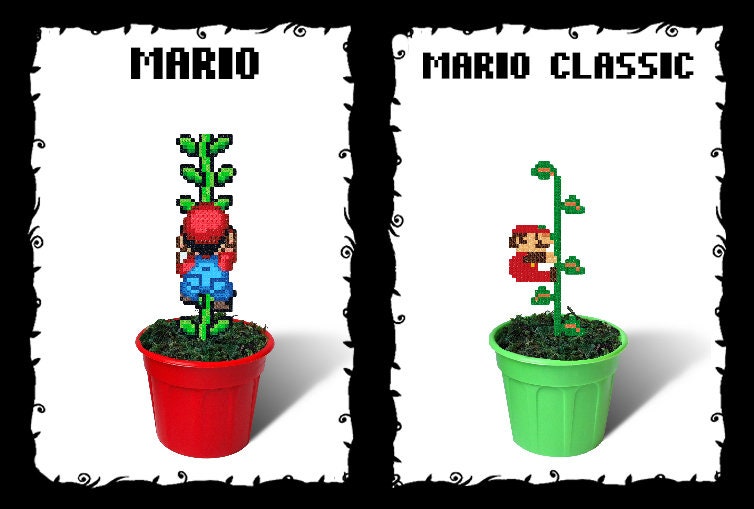 Super Mario Climbing Beanstalk Figurine in Pot Super Mario - Etsy