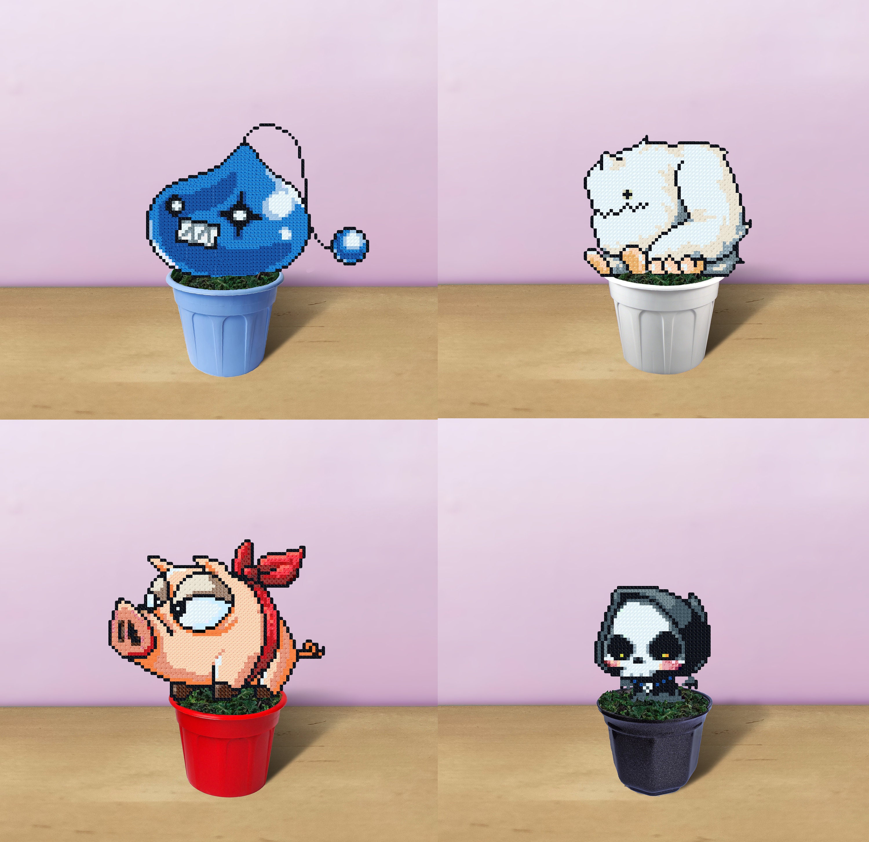 Maplestory Figures Blue Slime Blue Snail Ribbon Pig Yeti - Etsy