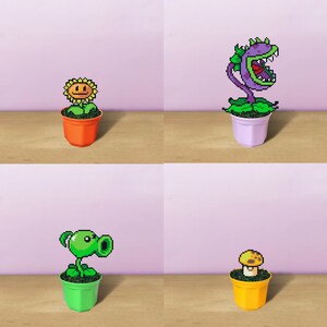 Plants Vs Zombies Figures, Peashooter, Cactus, Potato Mine, Walnut ...