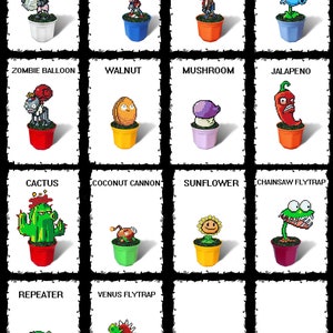 Plants Vs Zombies Figure, PVZ Hama Beads, Cactus, Coconut Cannon, Ice ...