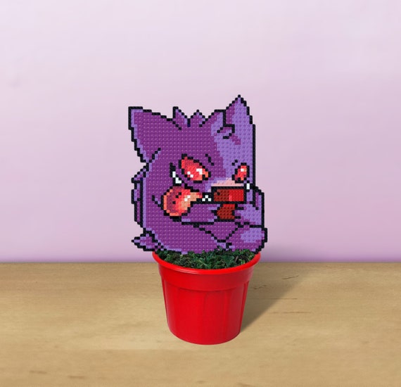 Pokemon 8 Bit Purple Pixel Gengar, An Art Card By Pit INPRNT