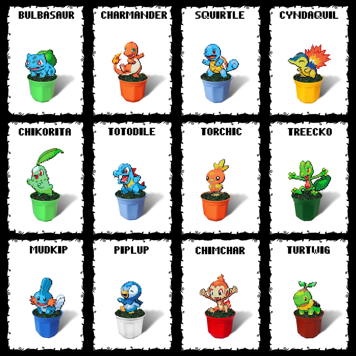 Treecko And Charmander And Totodile