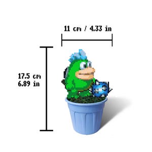 Super Mario Spike Figure in Plant Pot (6.89"), Free-standing Figurine ...