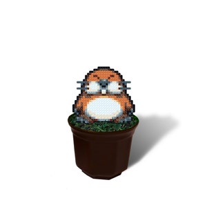 Monty Mole Figure in Plant Pot, Free-standing Figurine or Magnet ...