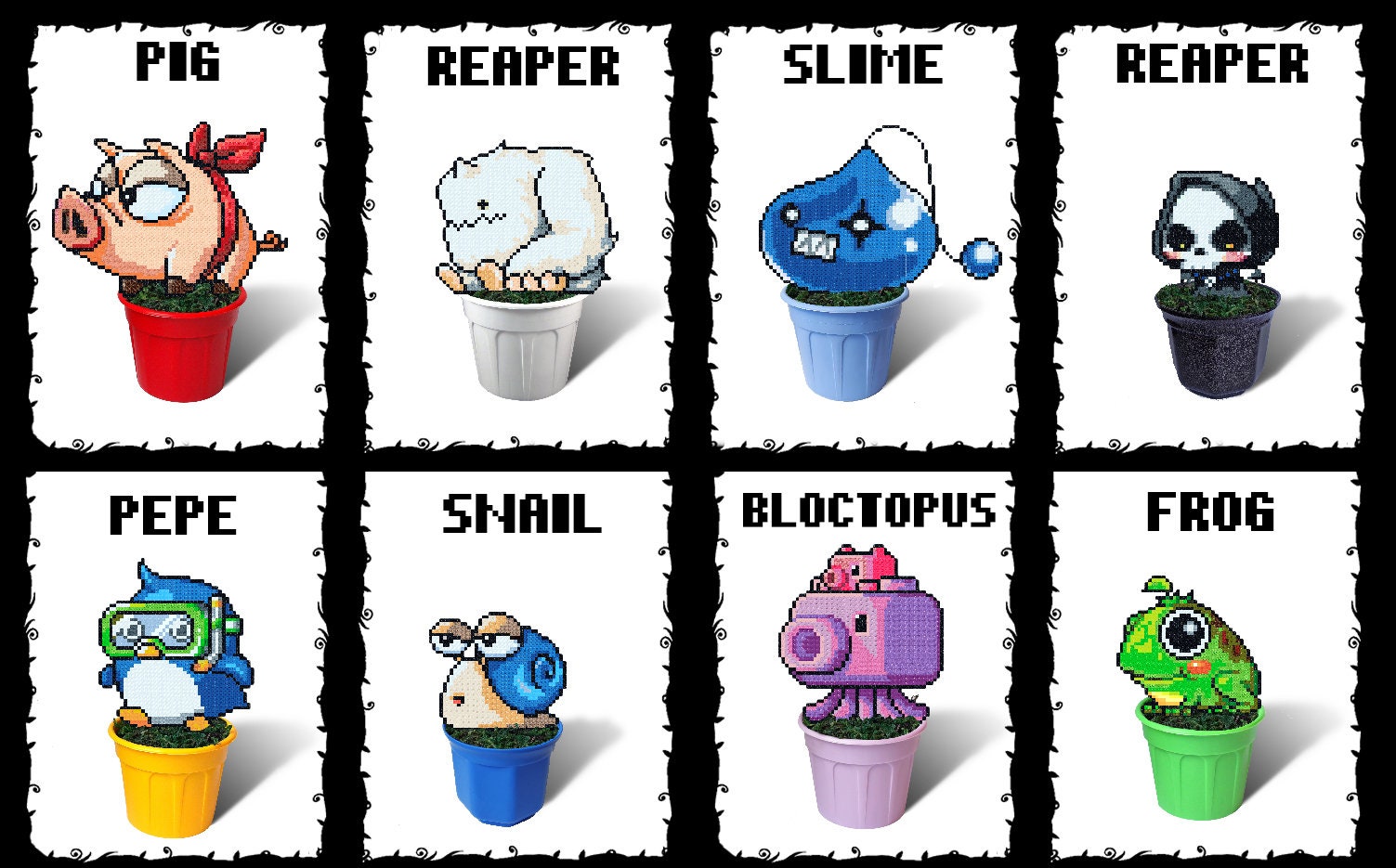 Maplestory Figures Blue Slime Blue Snail Ribbon Pig Yeti - Etsy