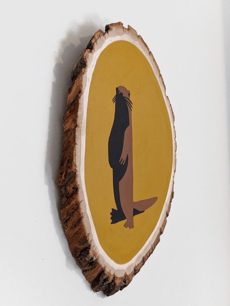 Otter Painting | Wall Art | Colorful Home Decor | Wood Art - Etsy
