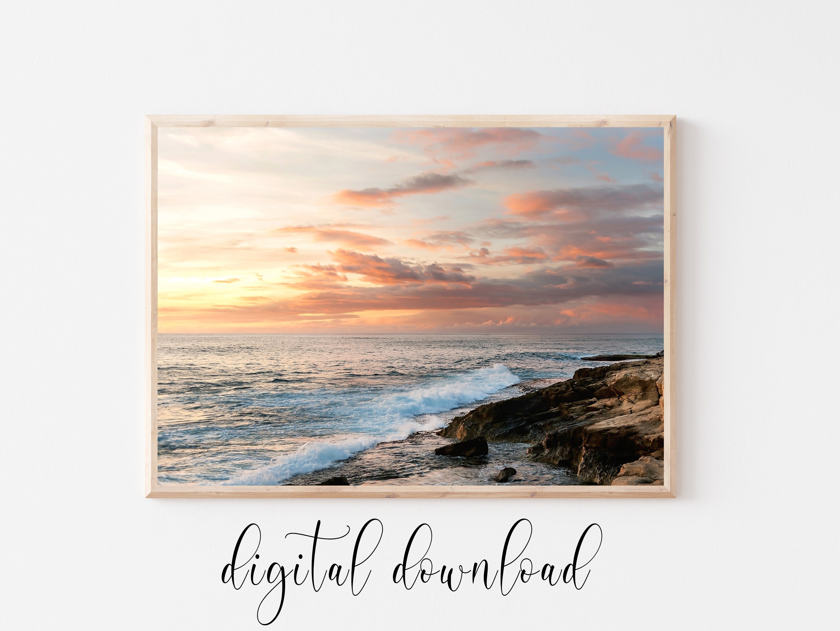 Art & Collectibles Sunset Wall Art Printable Landscape Sunset Pictures ...