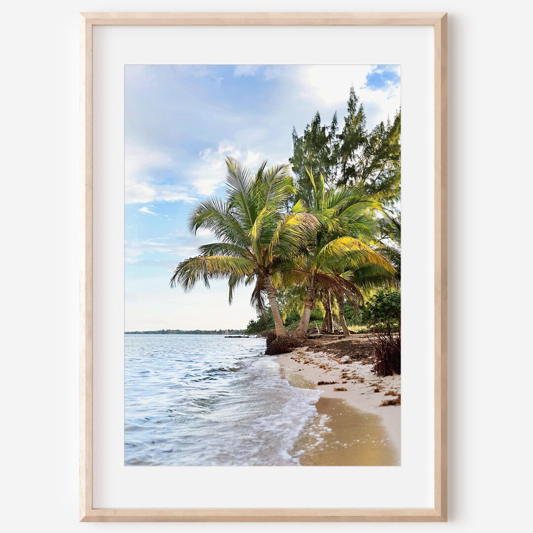 Belize Wall Art, Digital Download, Palm Tree Print, Beach Landscape ...