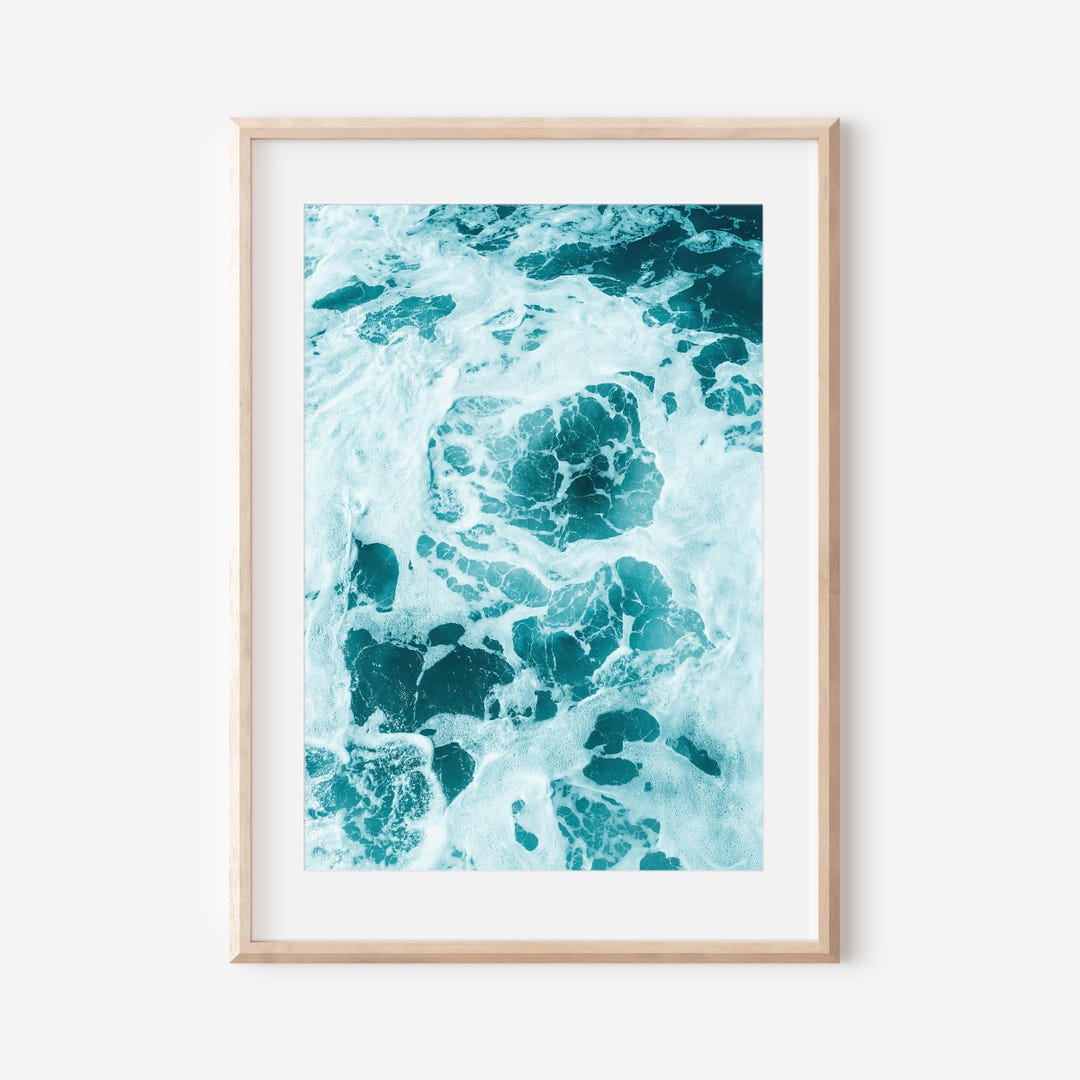 Ocean Waves Print, Digital Download, Coastal Photography, Beach Wall ...