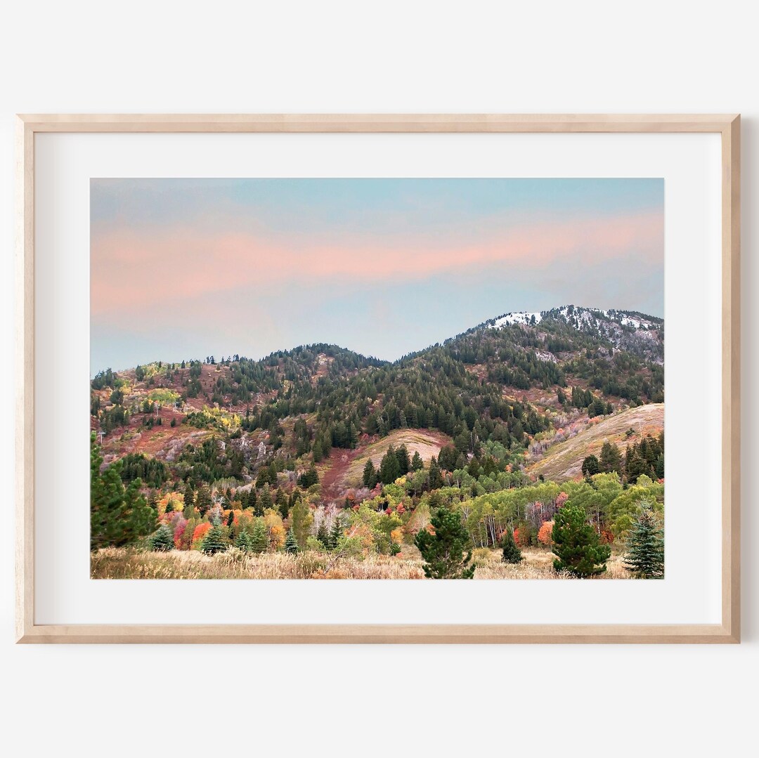 Utah Fall Photography Digital Download | Snowbasin Mountain Autumn ...
