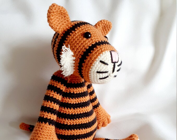 Handmade Crochet Tiger Soft Toy - Stuffed Toy, Cuddly Toy. Ideal Baby ...