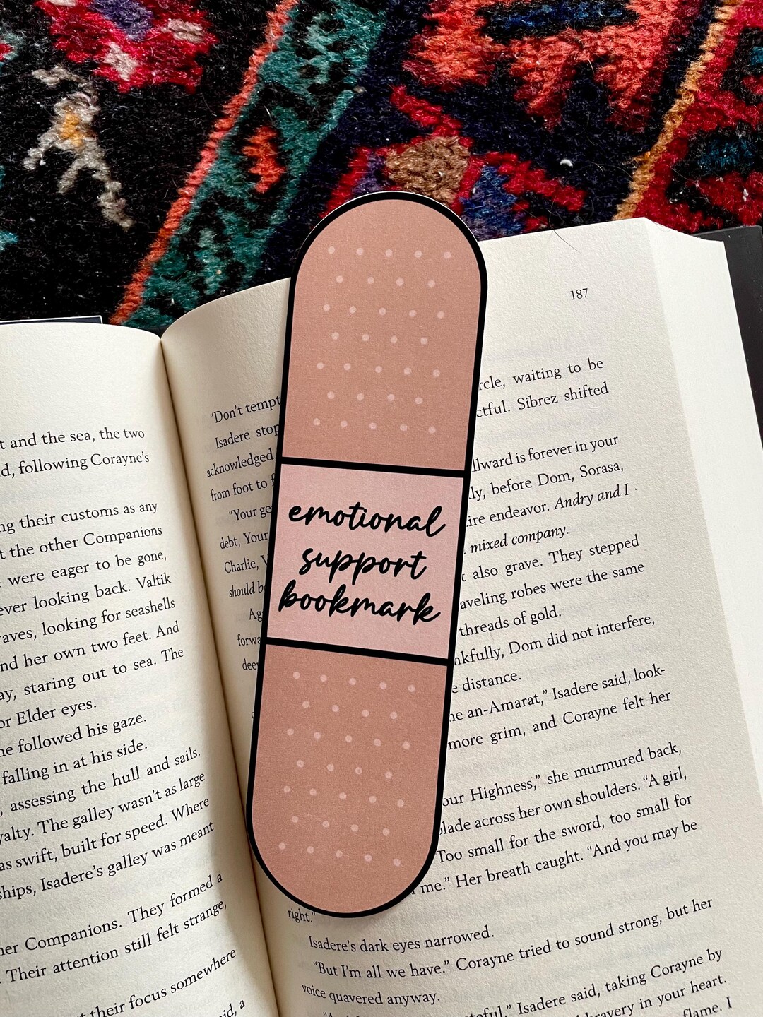 Emotional Support Bookmark - Etsy