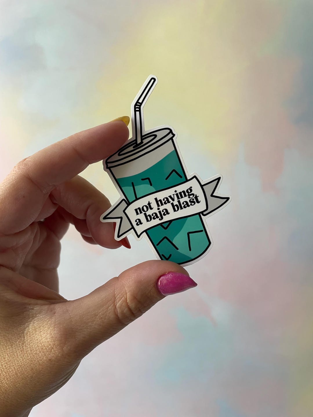 Funny Not Having a Baja Blast Vinyl Waterproof Sticker - Etsy