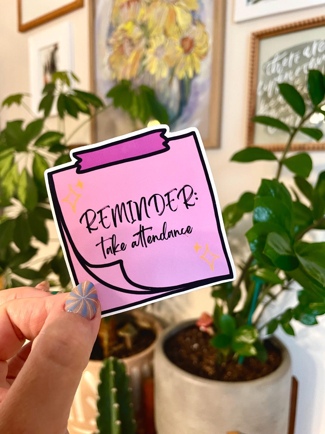 Reminder Take Attendance Post It Note Teacher Vinyl Waterproof Sticker ...