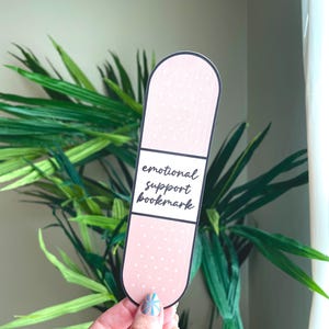 Emotional Support Bookmark - Etsy