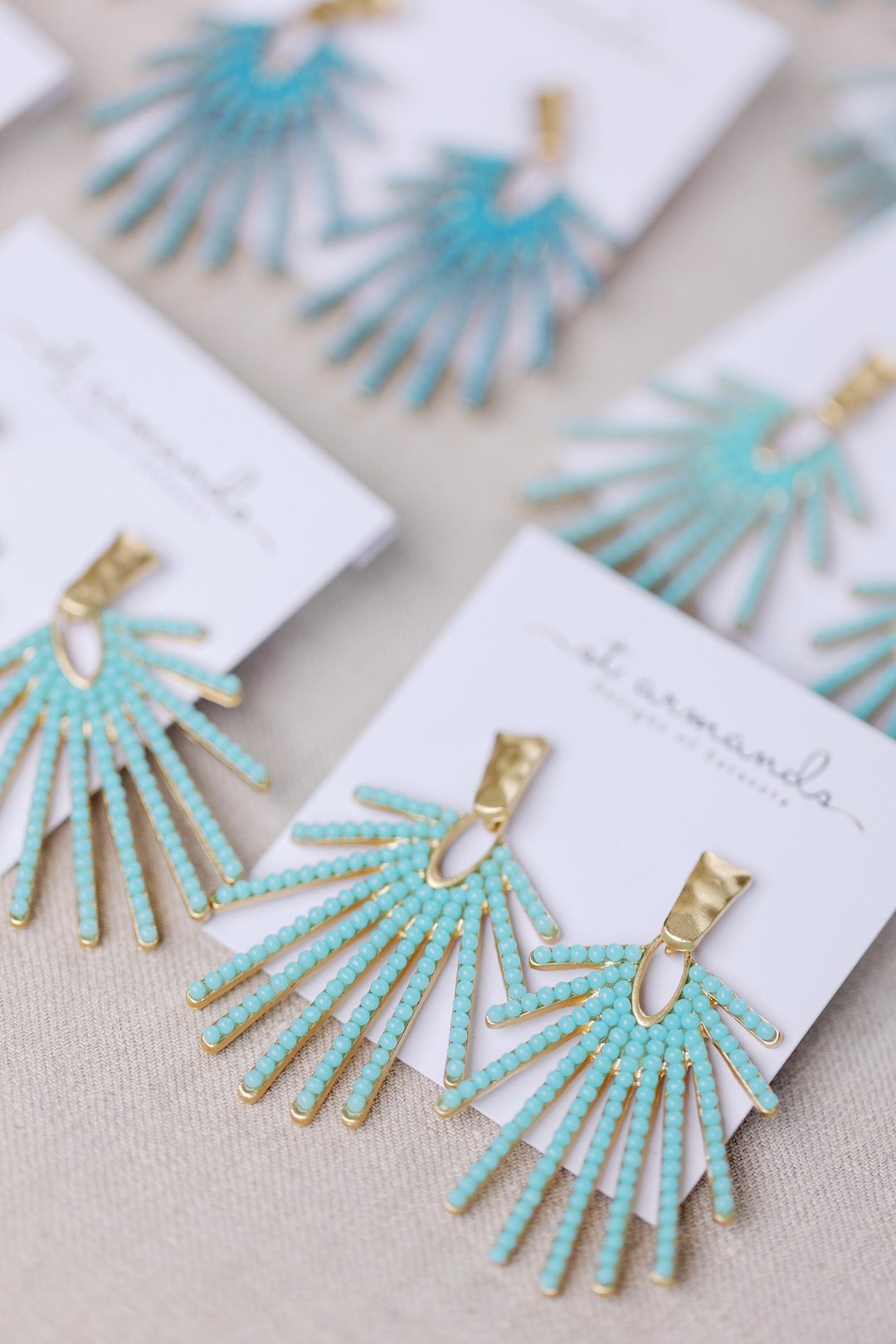 Light Turquoise Sunburst Drops - Etsy