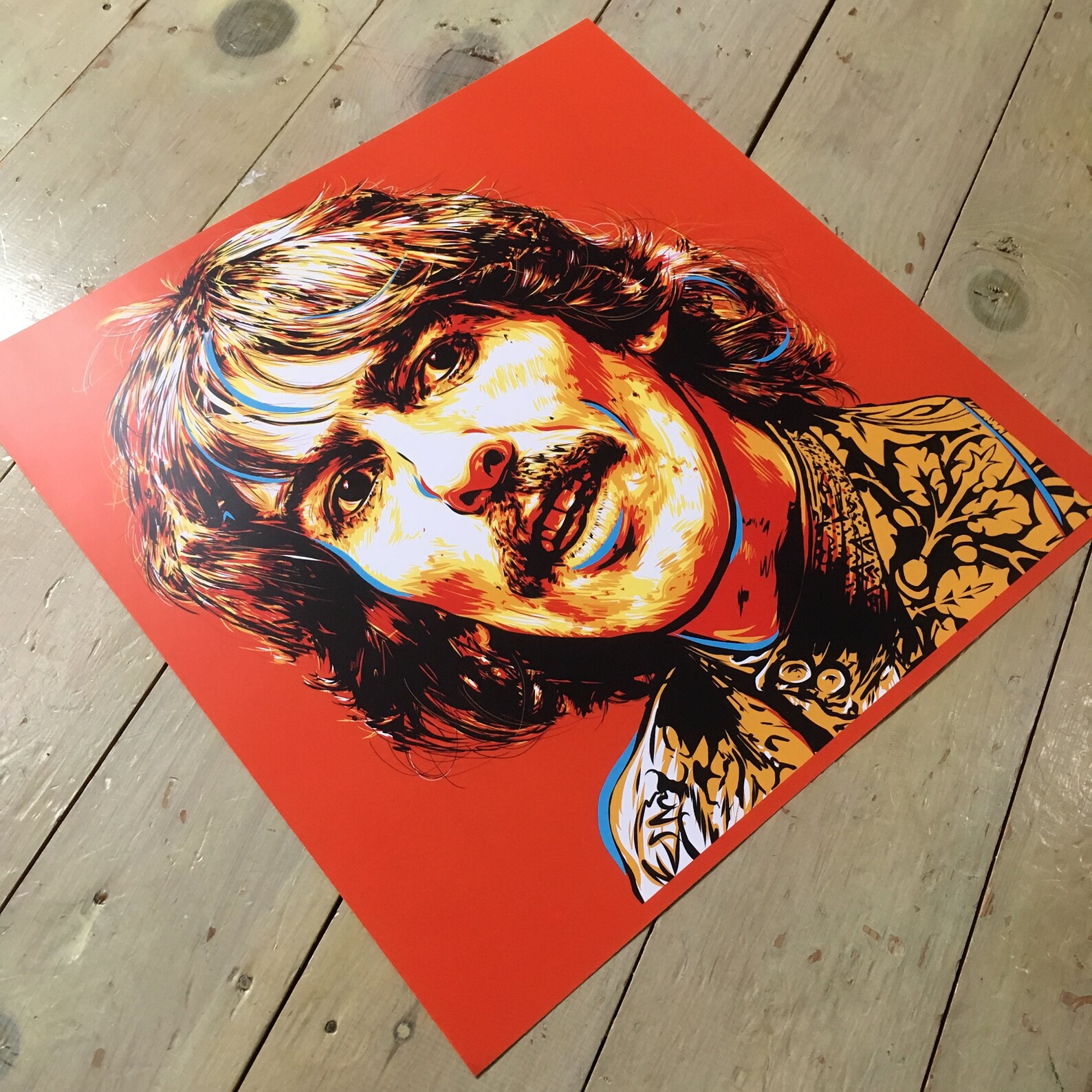 George Harrison Illustration Portrait Print. the Beatles Sgt Pepper ...