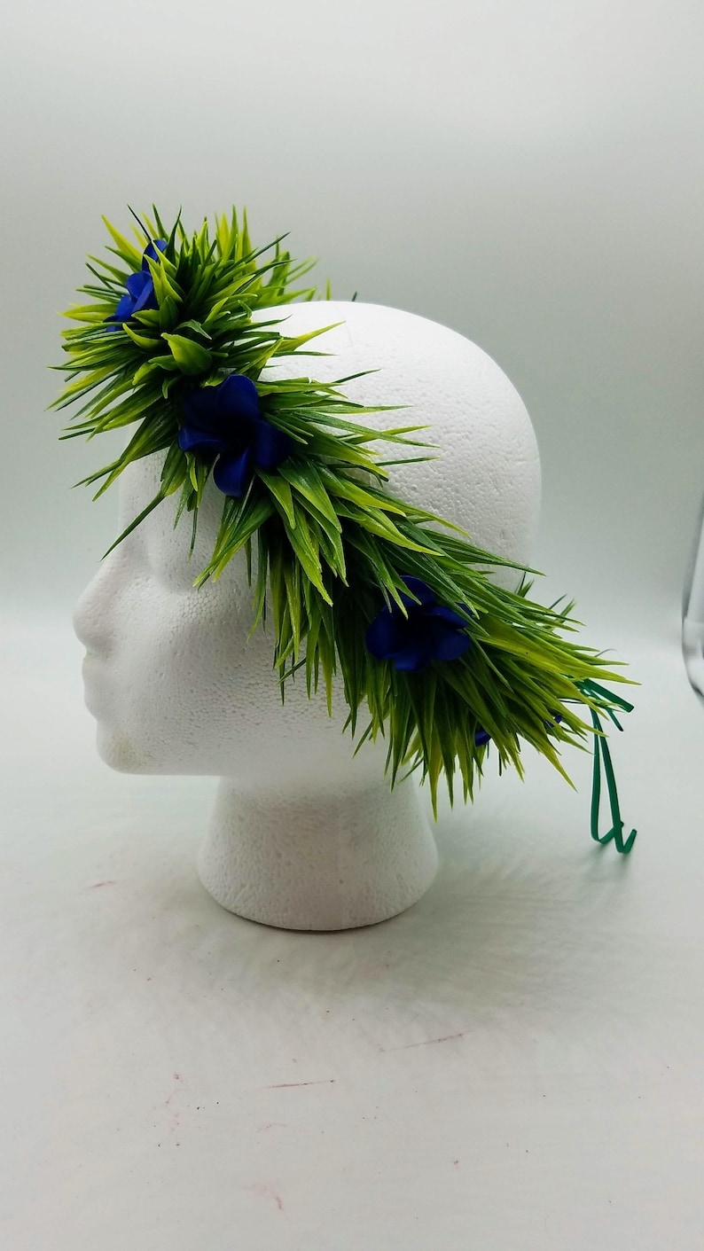 Blue Plumeria Hawaiian Flower Crown / Haku Lei - Etsy