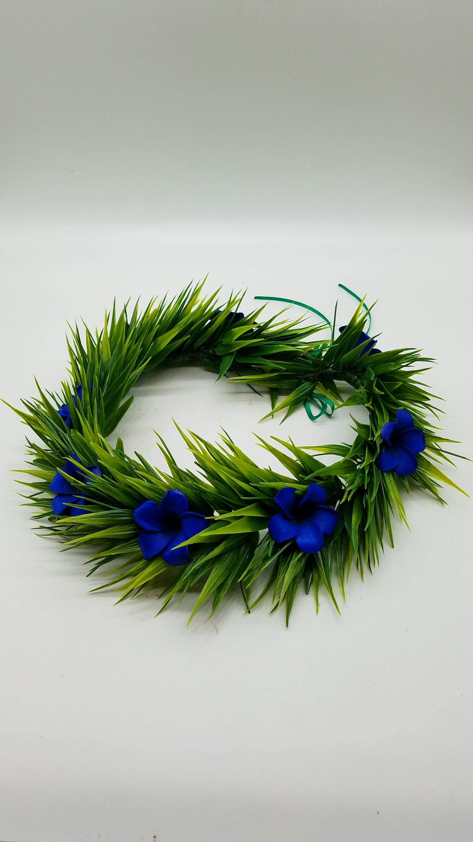 Blue Plumeria Hawaiian Flower Crown / Haku Lei - Etsy