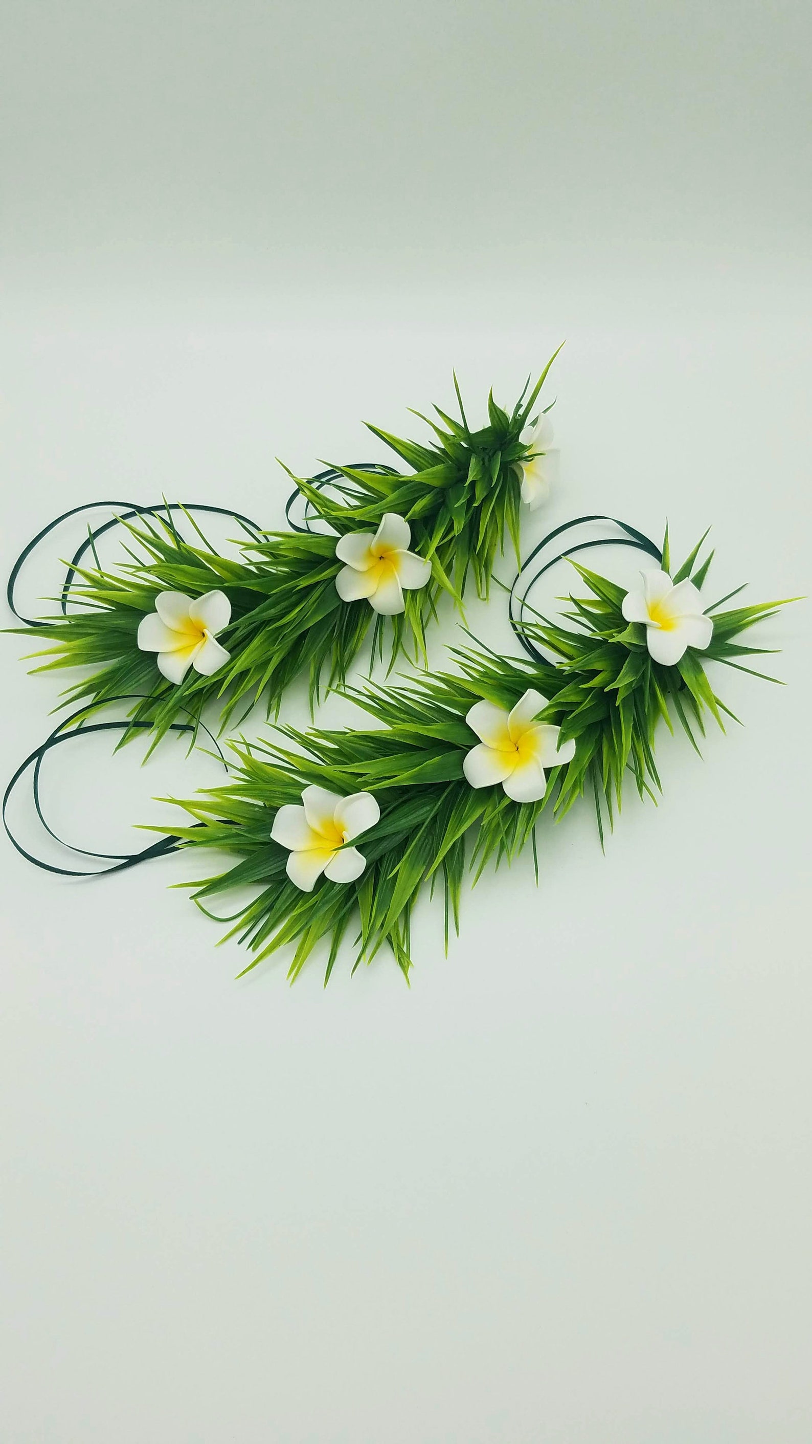 Plumeria Flower Ankle Lei Set – Custom Hula Dance Kupe'e - Etsy