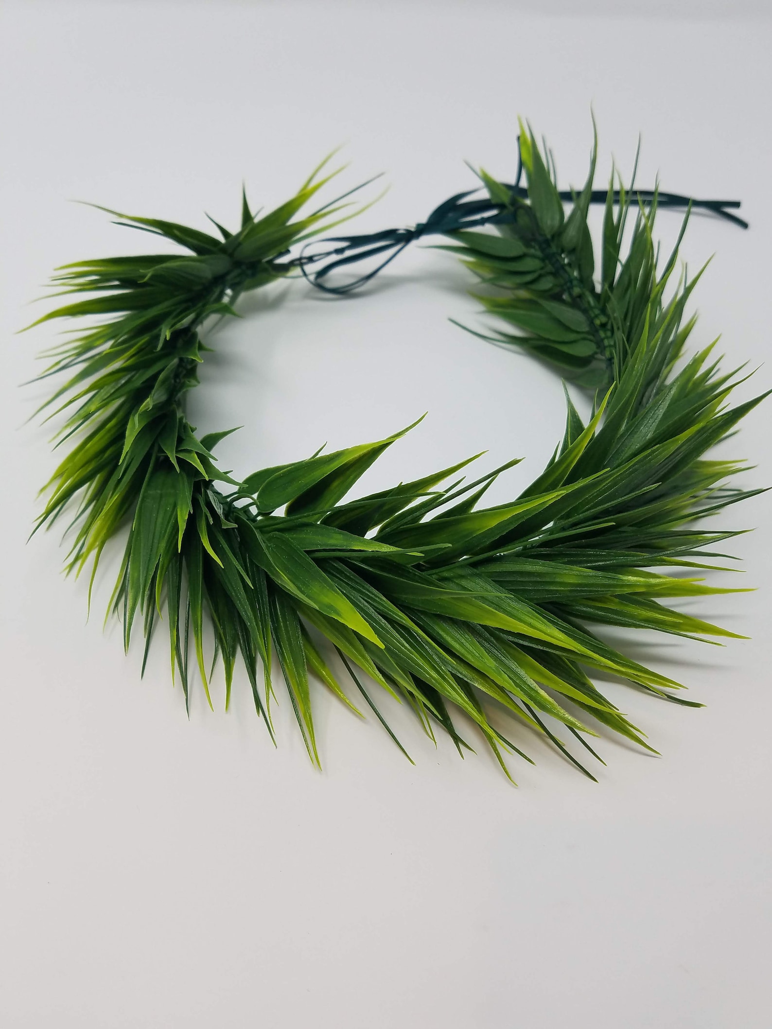 Haku Lei ( Head Lei ) Ti Leaf Lei , for Dance Costume, Wedding, Special ...