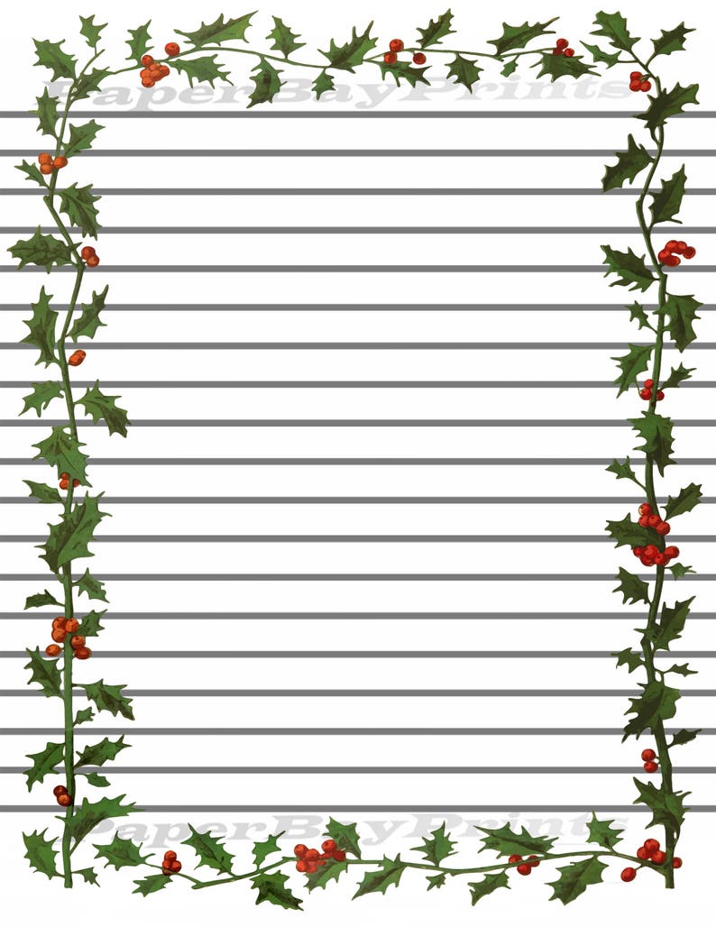 Printable Christmas Border Paper