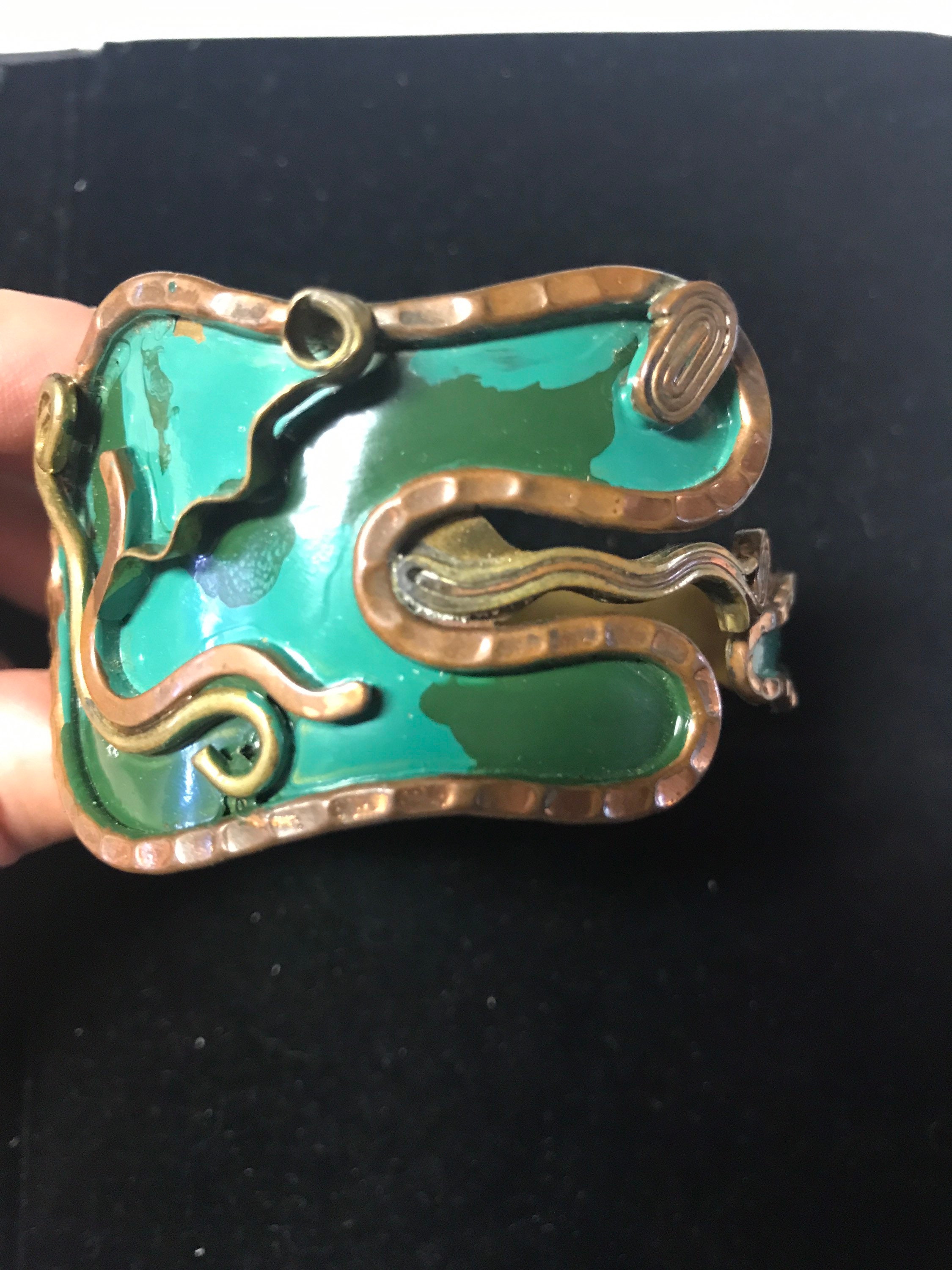 Vintage Casa Maya by Hubert Harmon Copper Brass Enamel Demi - Etsy