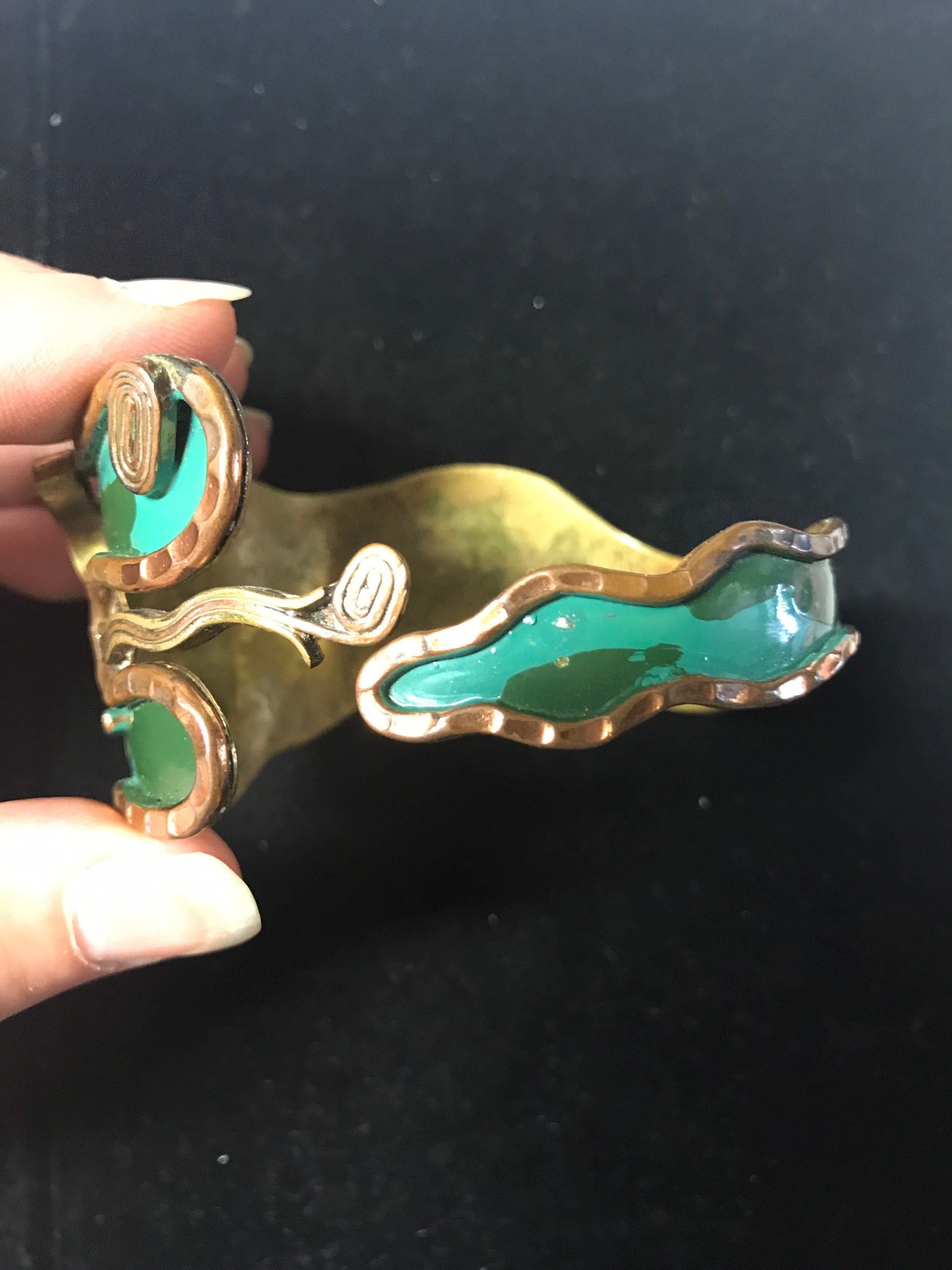 Vintage Casa Maya by Hubert Harmon Copper Brass Enamel Demi - Etsy