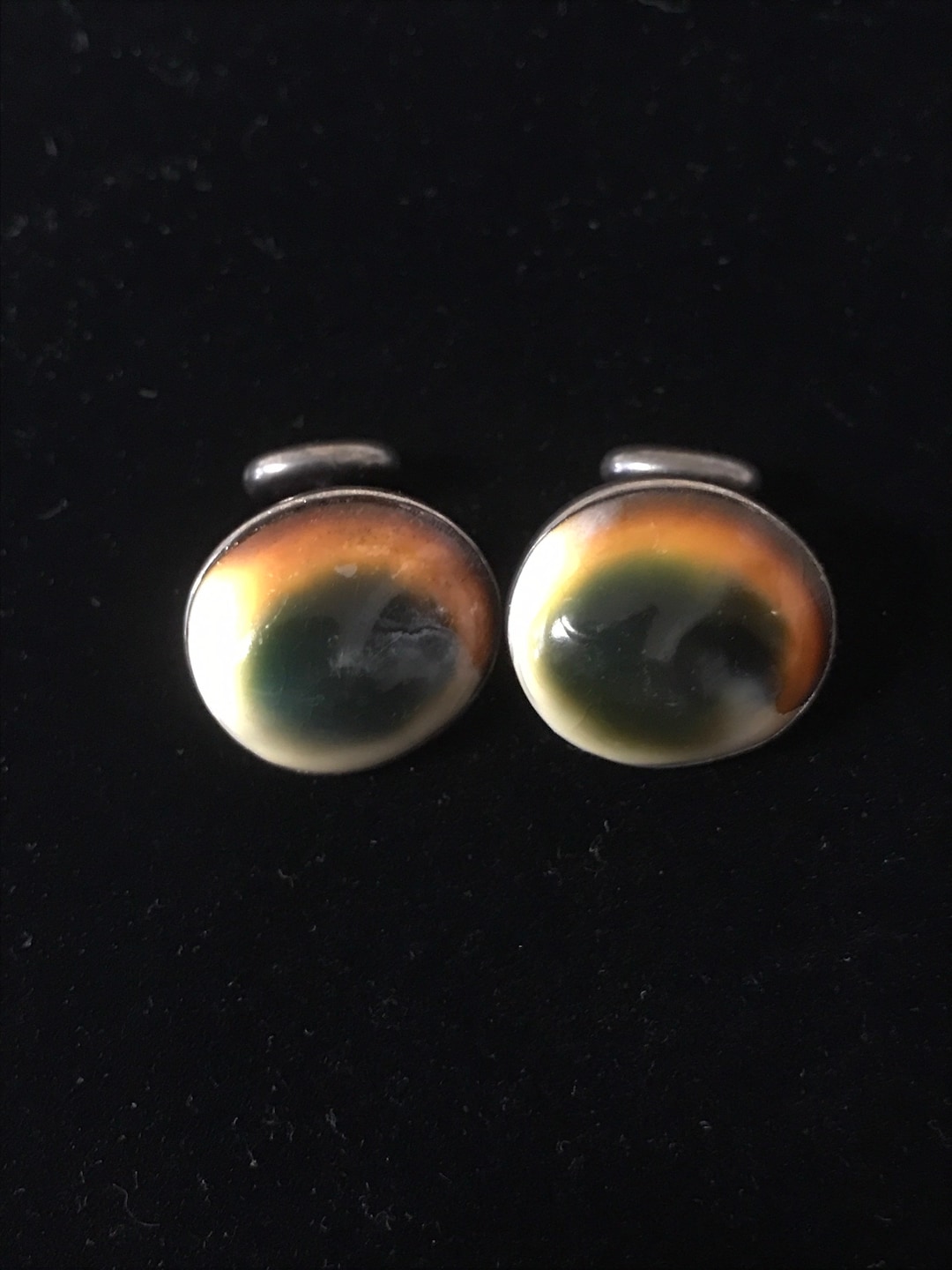 Antique Victorian Sterling Silver Operculum Shell Eyeball Cuff Links - Etsy